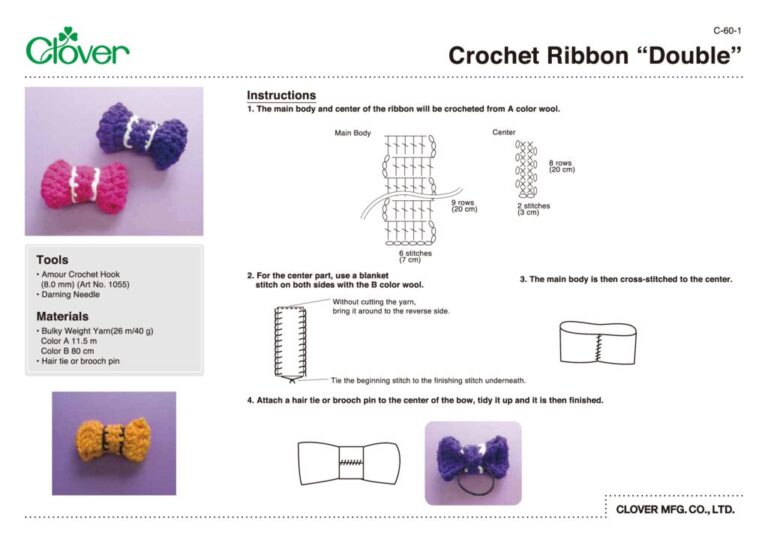 Crochet Ribbon “Double” - Crocheting - Projects - CLOVER