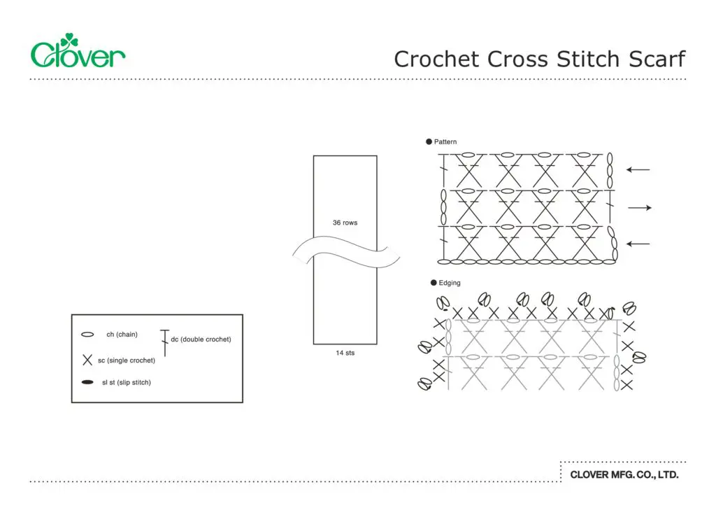 Crochet Cross Stitch Scarf – Home