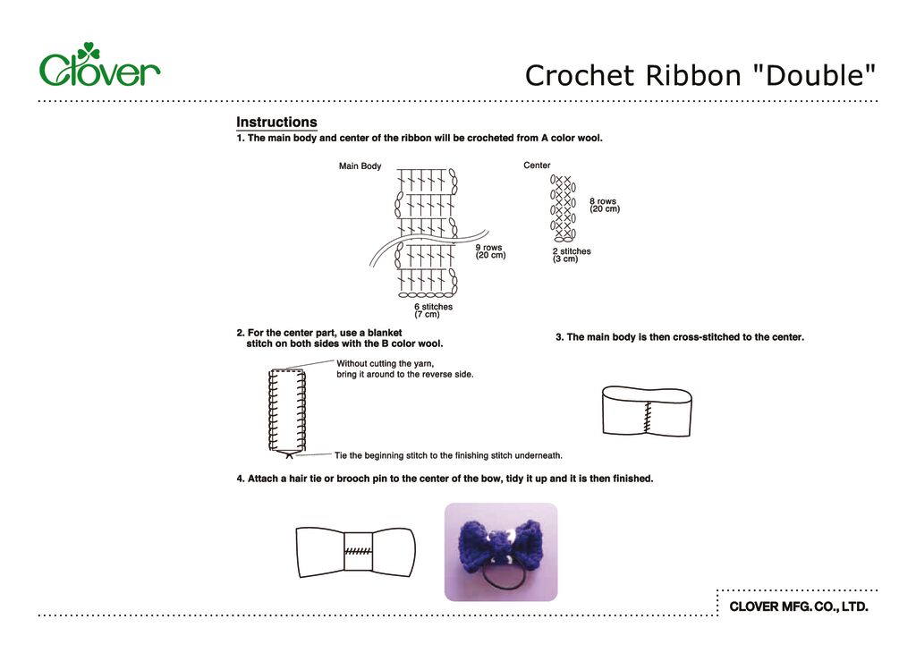 Crochet Ribbon “Double” - Crocheting - Projects - CLOVER