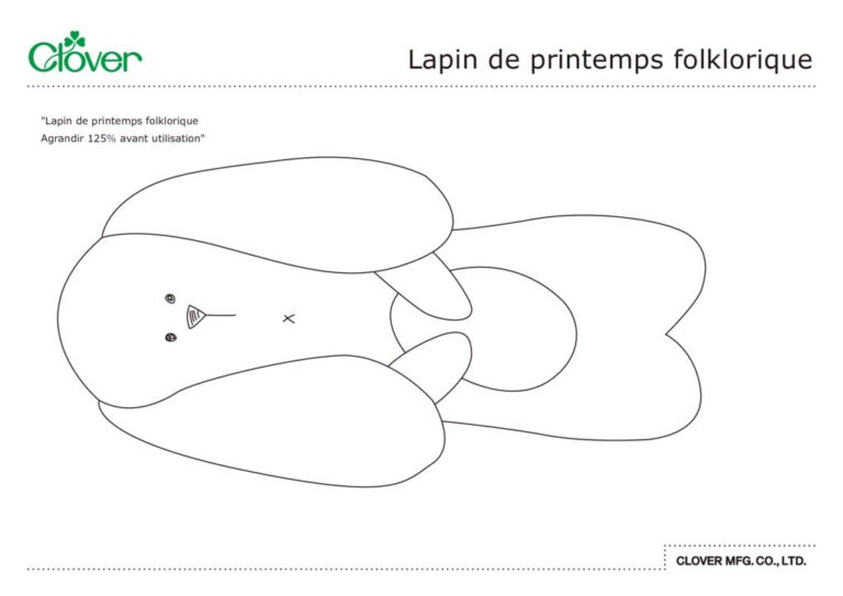 Lapin de printemps folklorique - Broderie - Projets - CLOVER