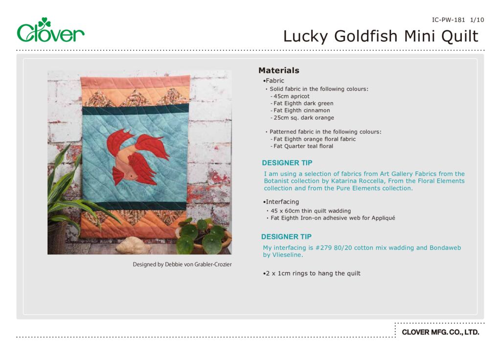 Lucky Goldfish Mini Quilt – Home