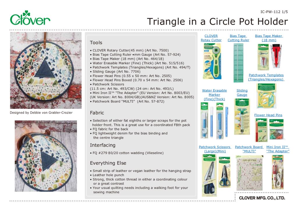 Triangle in a Circle Pot Holder – Home