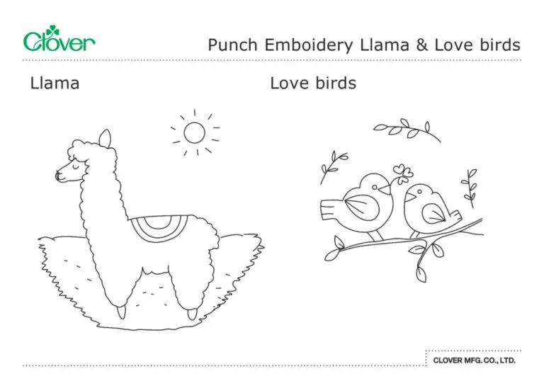 Punch Emboidery Llama & Love birds – Home