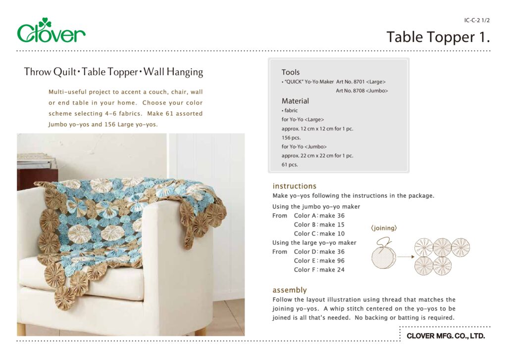 Table Topper 1. – Home