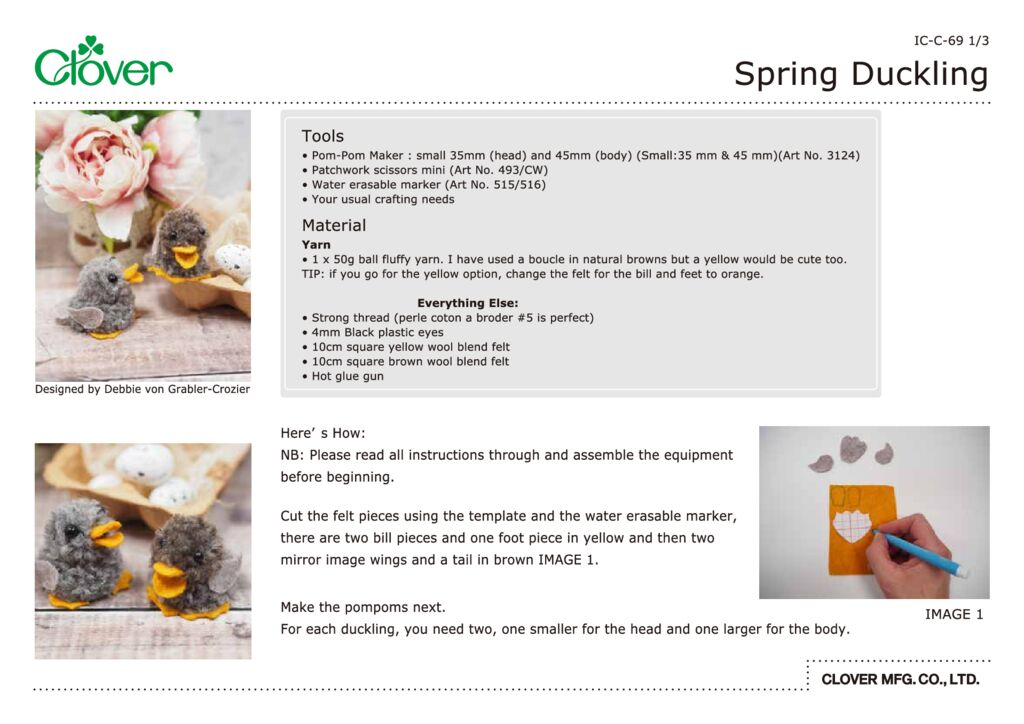 Spring Duckling - Craft - Projects - CLOVER