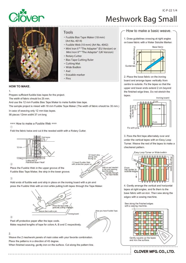 Meshwork Bag Small - งานเย็บ / งานแพทเวิร์ค - รายการ - CLOVER
