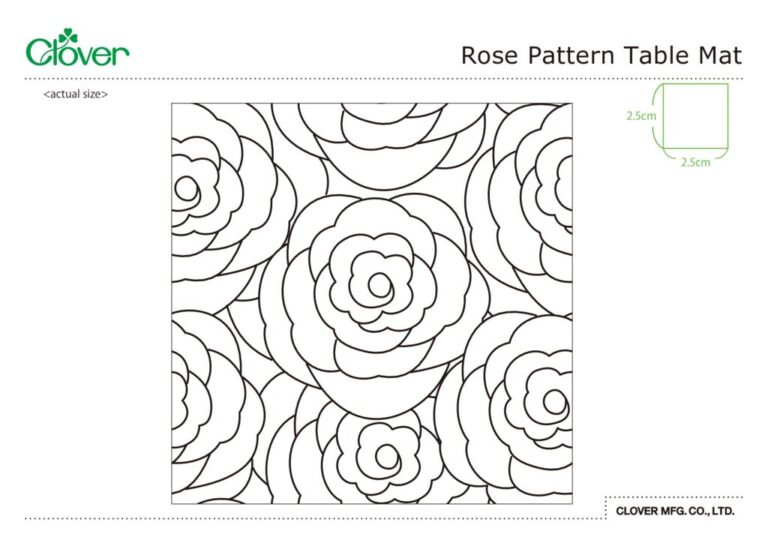 Rose Pattern Table Mat - Embroidery - Projects - CLOVER