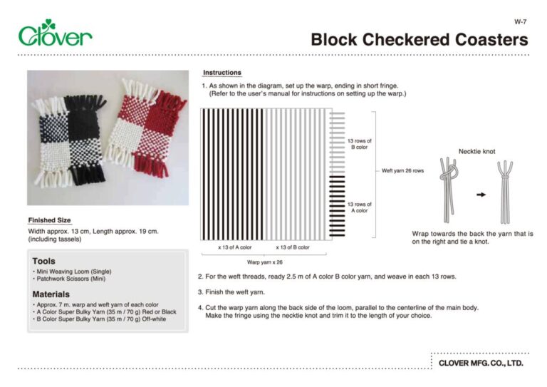 Block Checkered Coasters - Craft - Projects - CLOVER